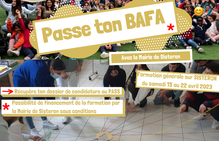 UNE FORMATION POUR L'OBTENTION DU BAFA - Ville de Sisteron